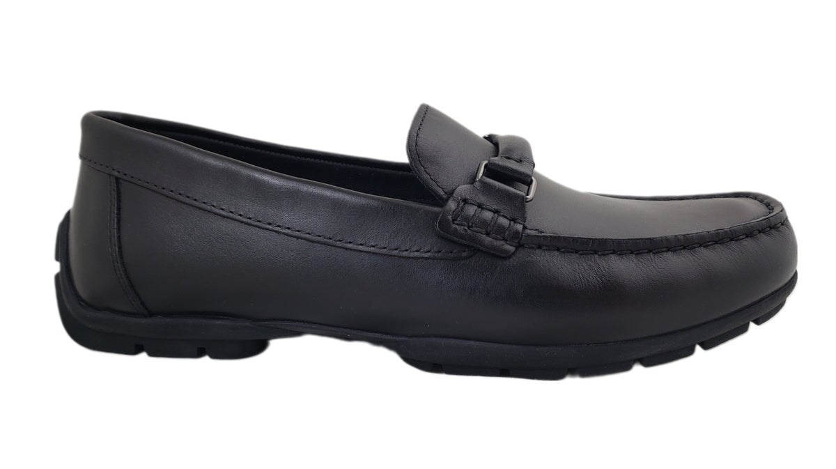 GEOX MEN'S BLACK LOAFER MONER 2FIT U36Q6A – BLACK + WHITE