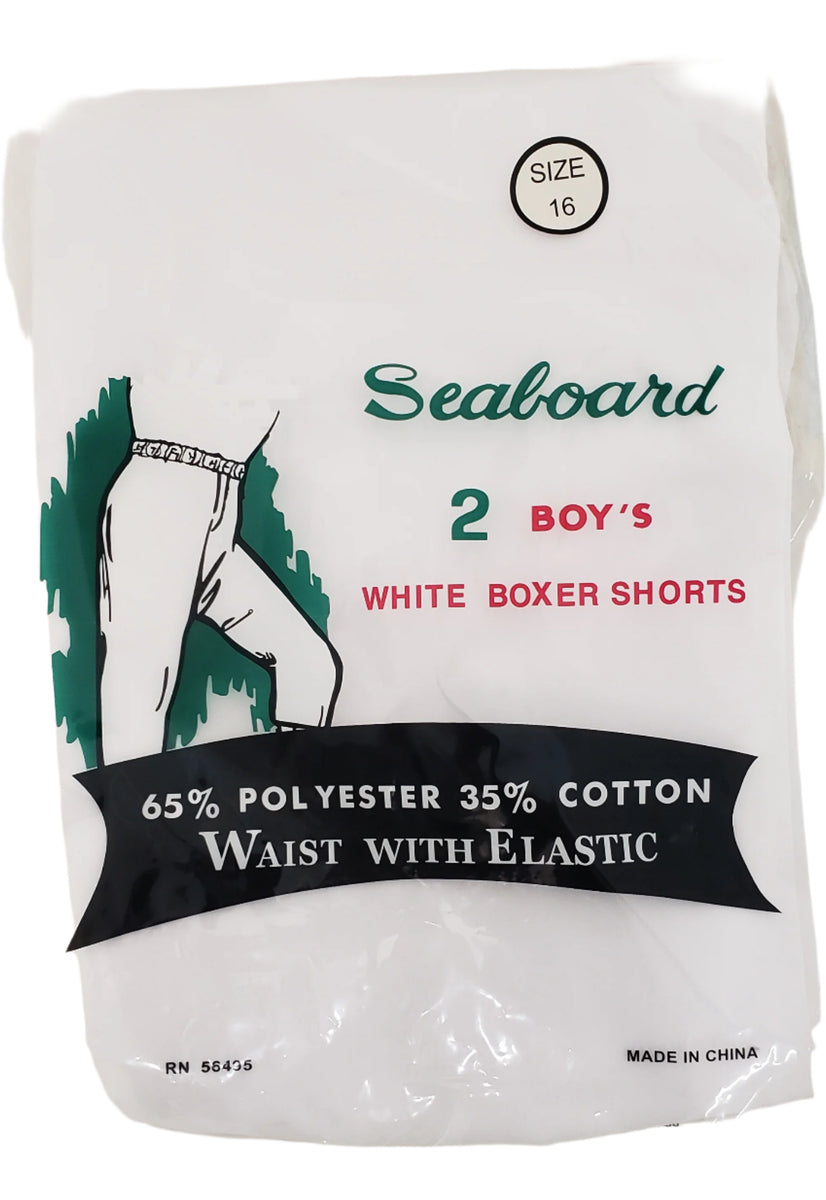 SEABOARD BOYS P.P. SHORTS - LONG B200 – BLACK + WHITE