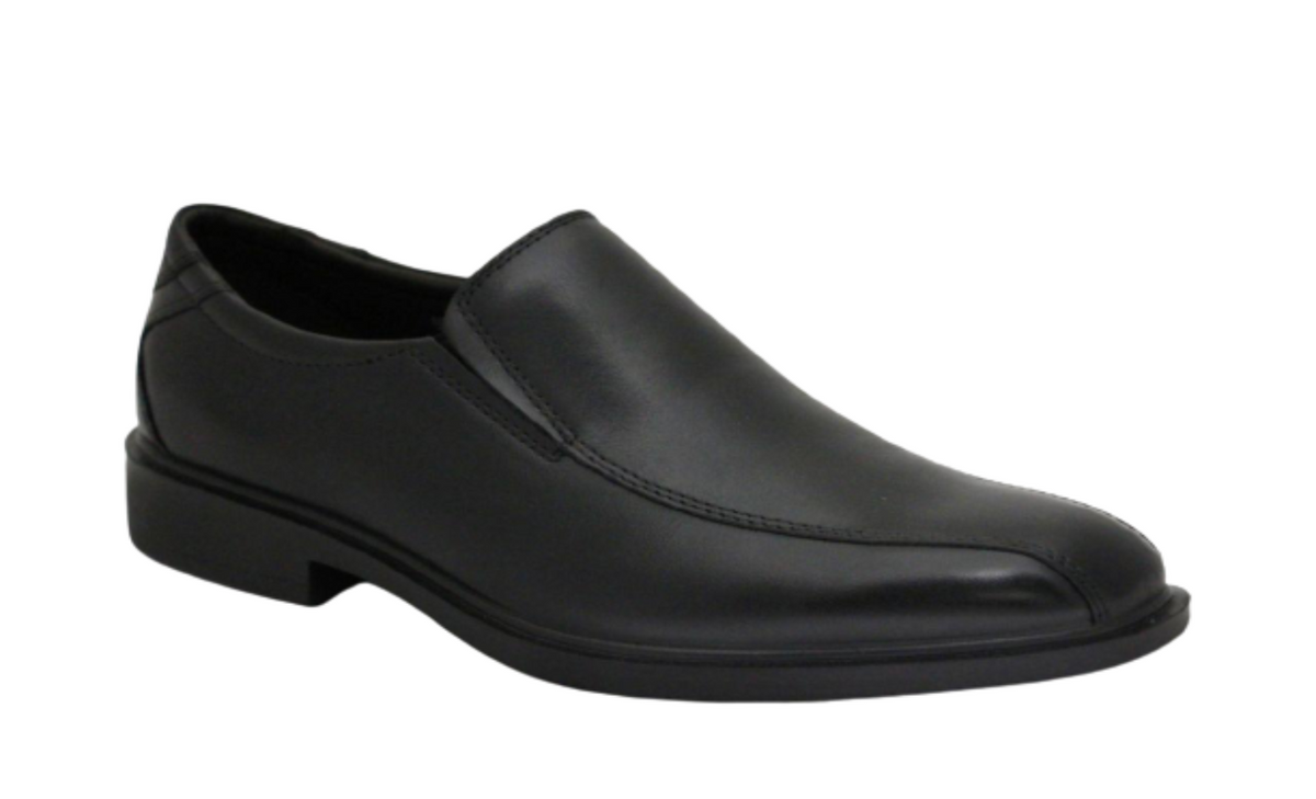 SIR IMPERIAL MEN'S BLACK SLIP ON BIKE TOE 31011 – BLACK + WHITE